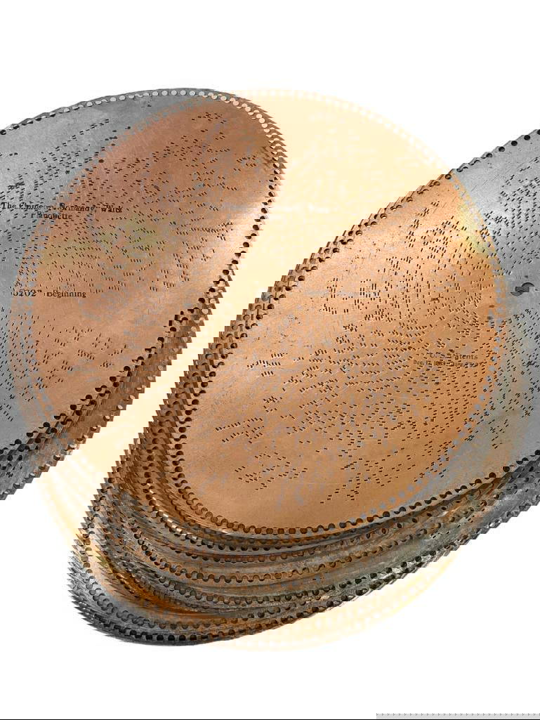 Group Of 20-3/4 Inch Copper Music Box Discs Auction