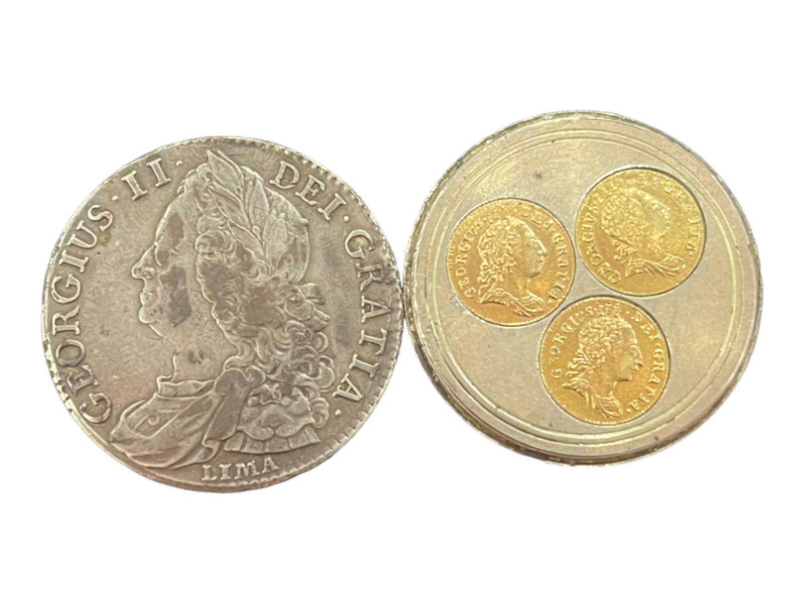 Great Britain Georgius Ii 1746 Lima 1shilling Covert Coin Auction