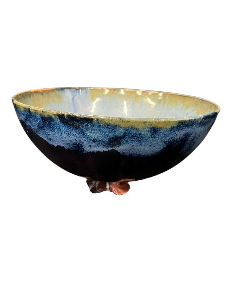 Unusual Fulper Pottery Footed Bowl C. 1910 Auction