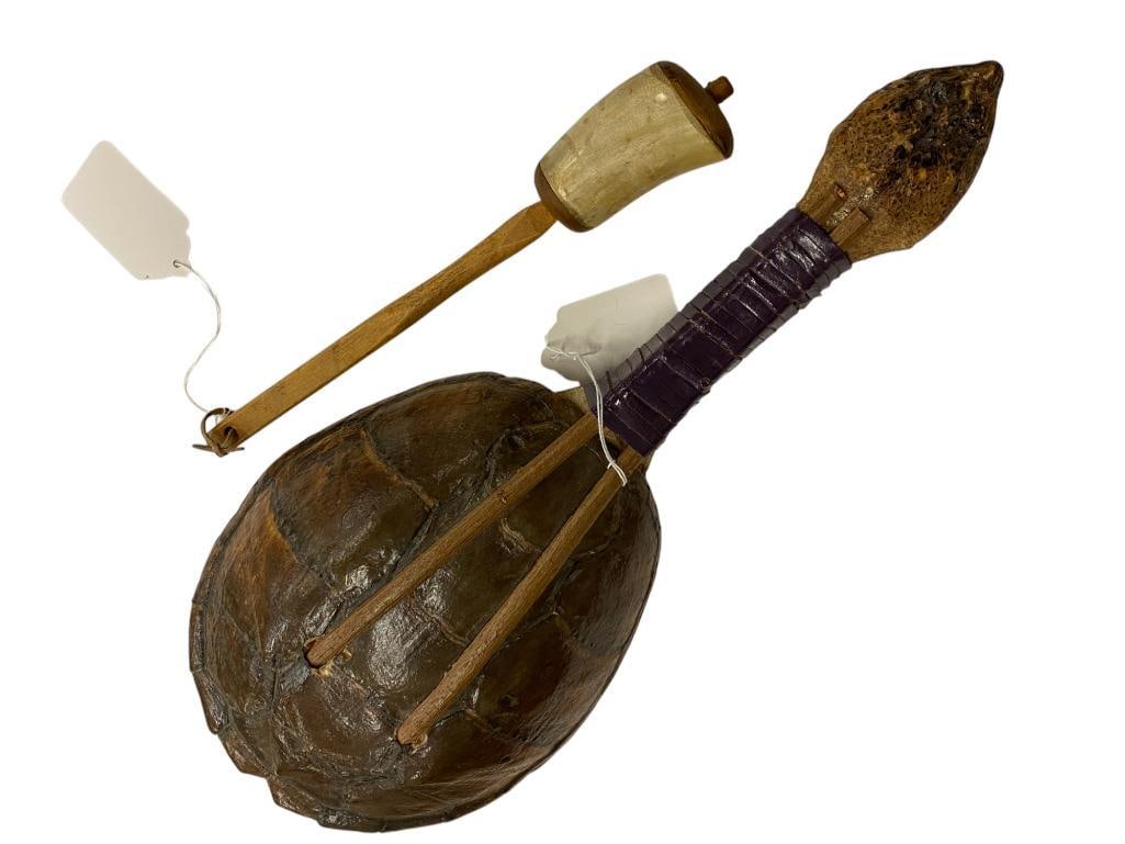 Native American Cow Horn Rattles Auction