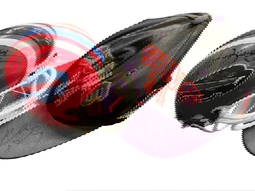 Jim Kelly Autographed Helmet And Charles Barkley Signed Hat Auction