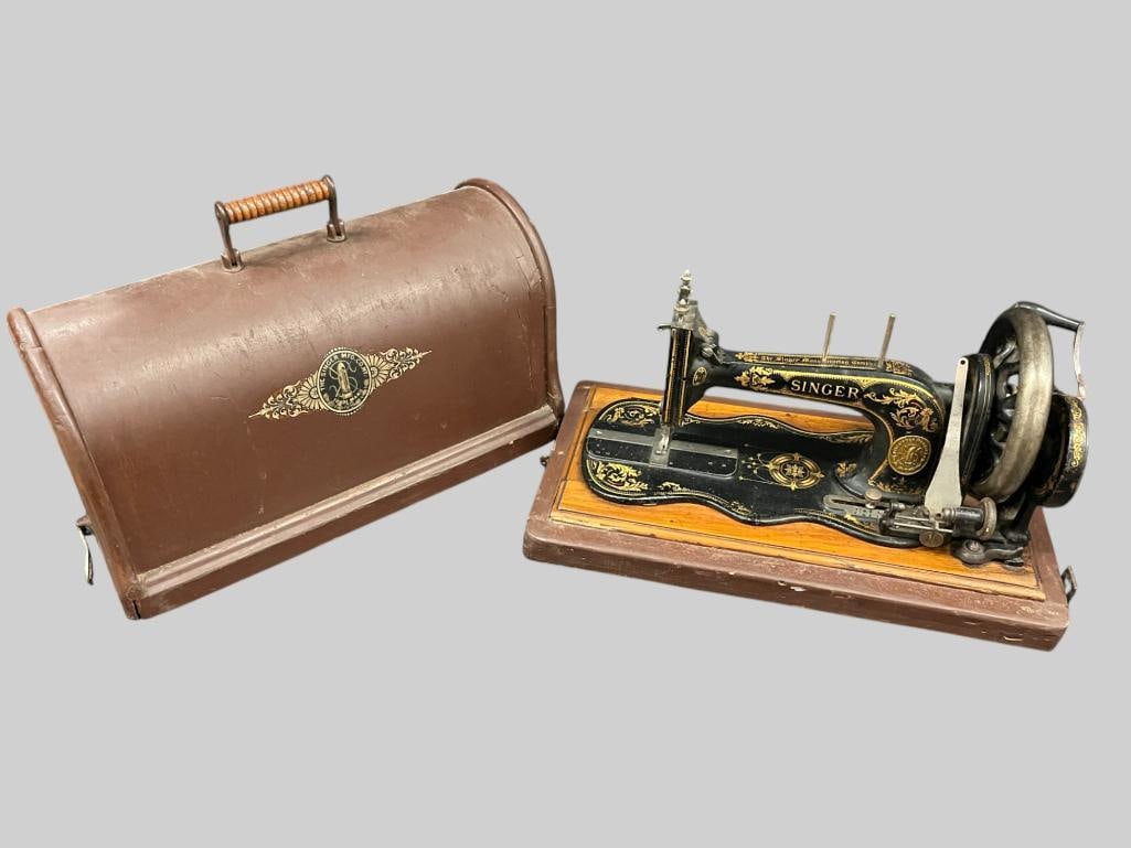 Singer Sewing Machine Model 12k Fiddle Base Auction