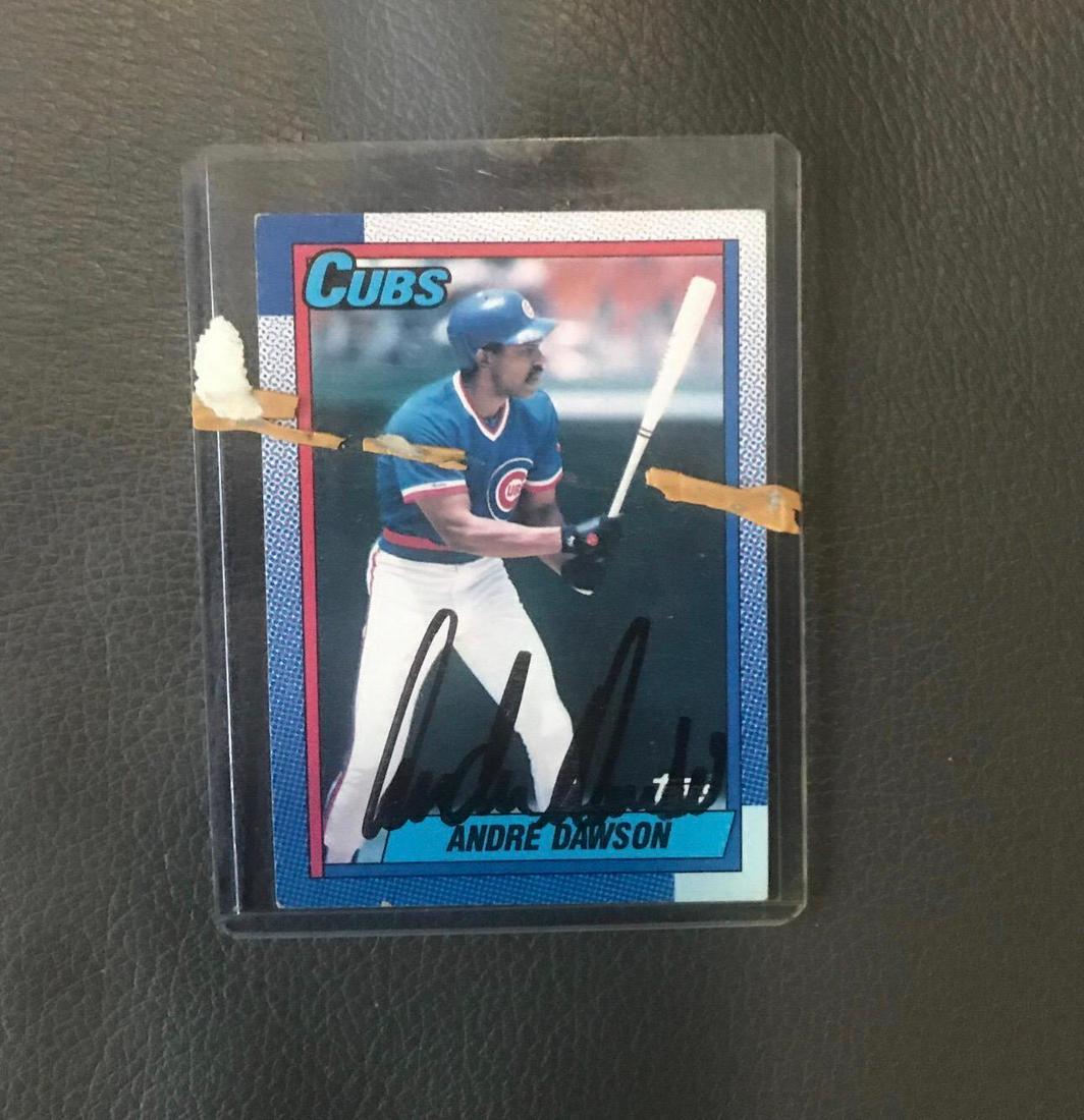 Andre Dawson Signed Baseball Card Certified