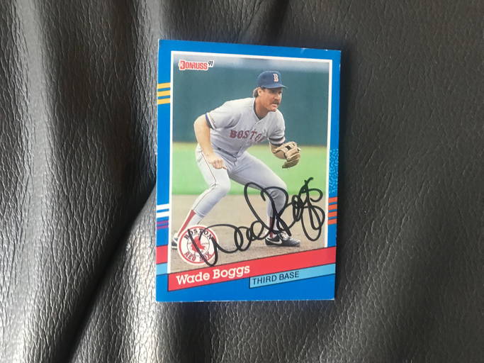 Wade Boggs Signed Baseball Card Certified