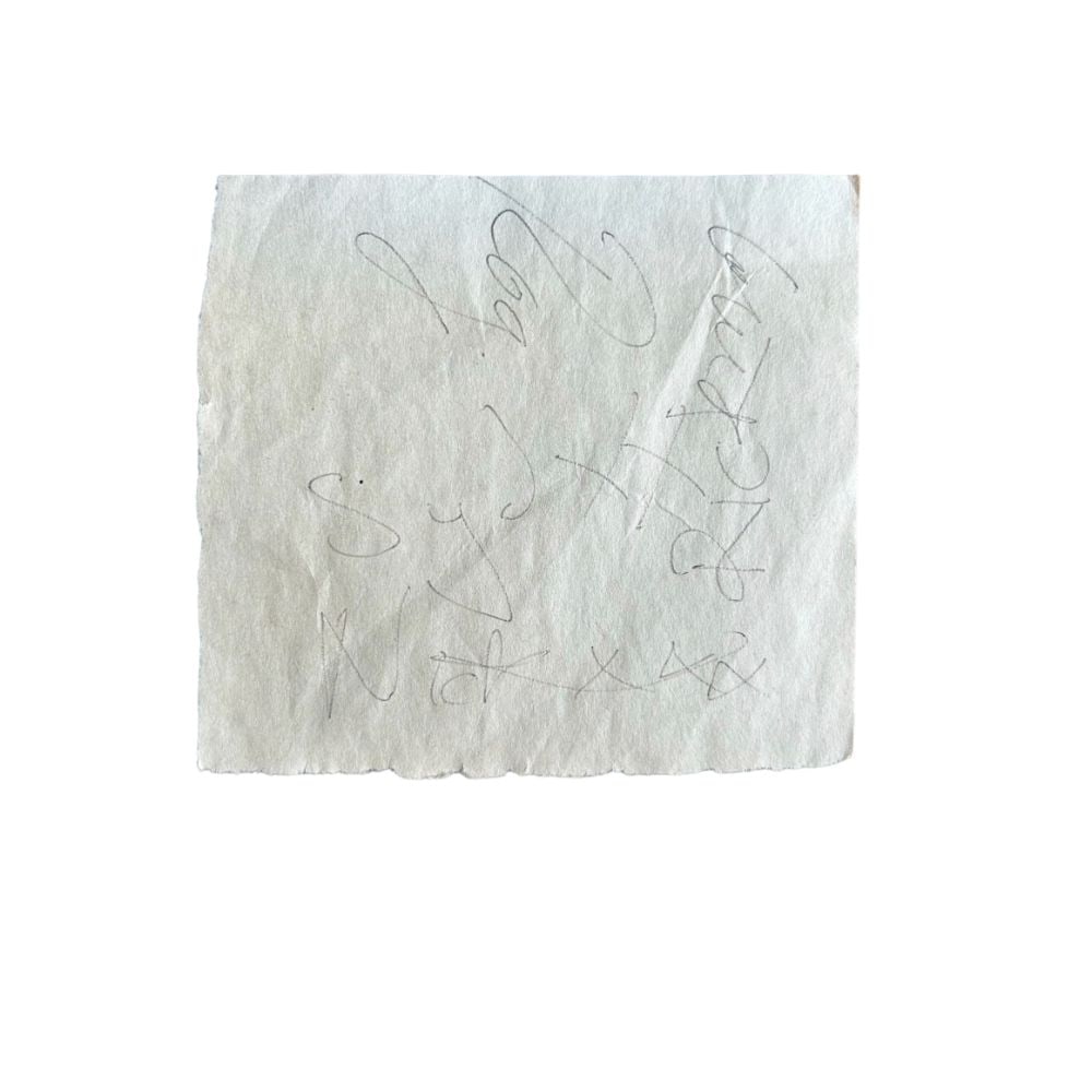 Pink Floyd Syd Barrett Signed Autograph Cut