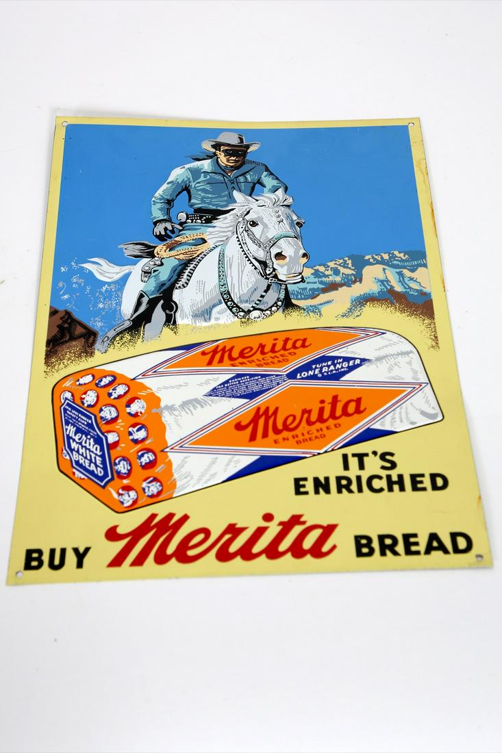 Merita Bread Lone Ranger Advertising Sign