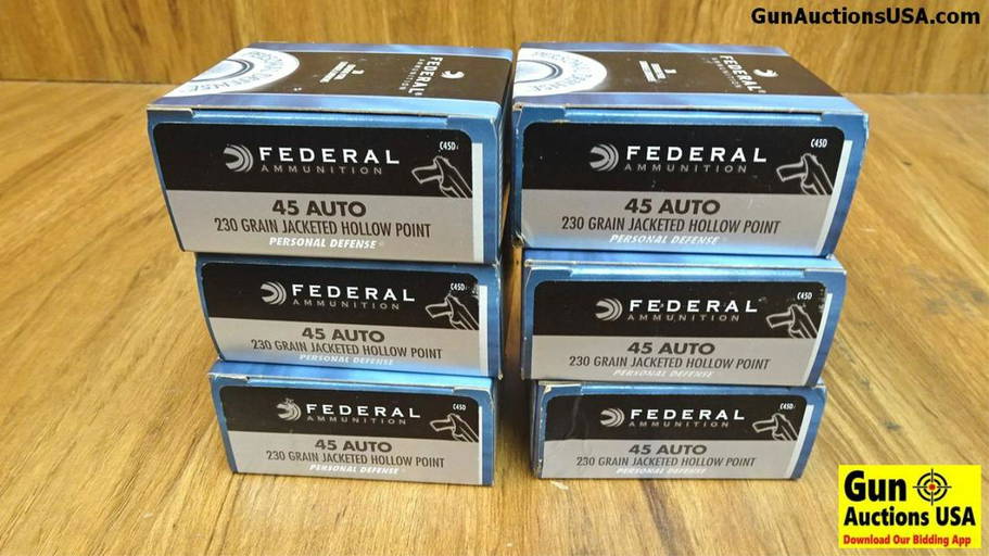 Federal .45 Auto Ammo. 120 Rounds Of 230 Grain Jacketed