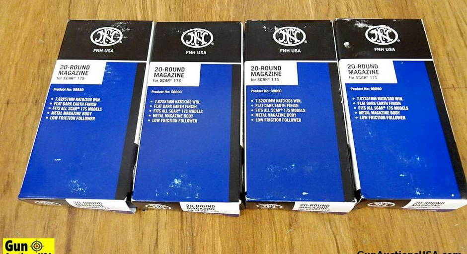 FNH USA SCAR 17S 7.62x51 Magazines. New. Lot of 4; 20 Round Factory ...