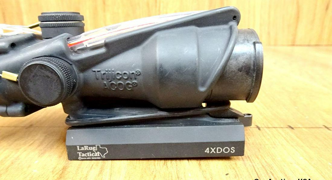 Trijicon ACOG Scope. Very Good. Red Chevron Reticle, Rubber Eye Piece ...