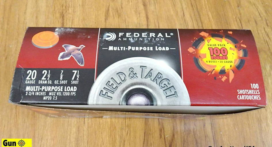 Federal 20 Ga. Ammo. 200 Rounds, Multi Purpose Load. . (61398)