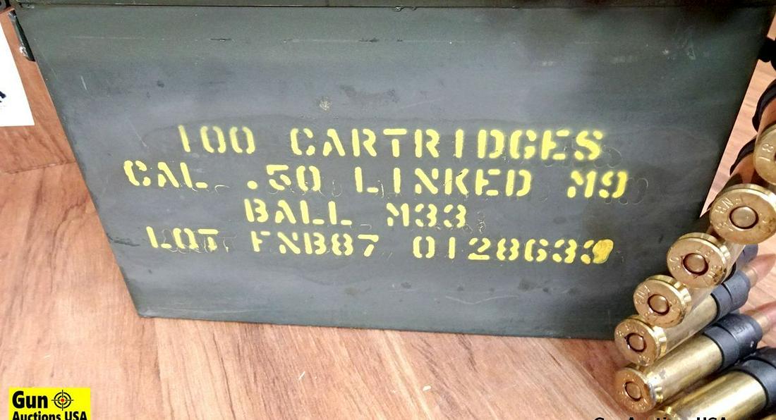 Fnb .50bmg Ammo. 100 Rounds Linked M33 Ball. Includes A 50 Caliber ...