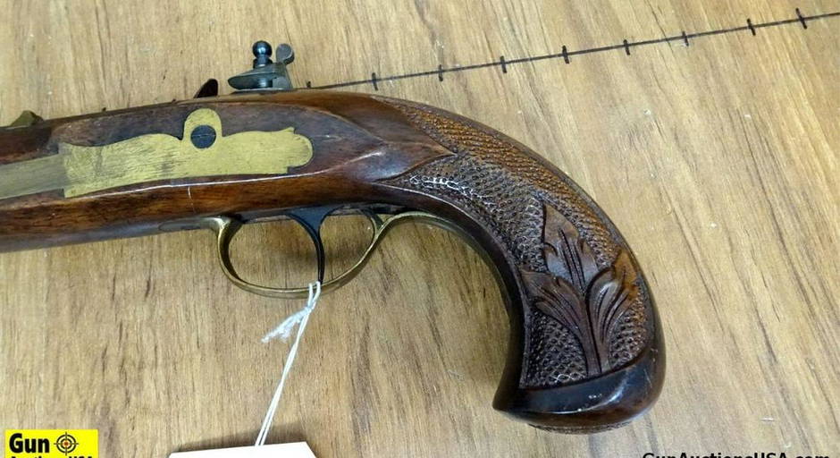 Large Bore Flint Lock Pistol. Very Good. 10.25" Barrel. Engraved Flint ...