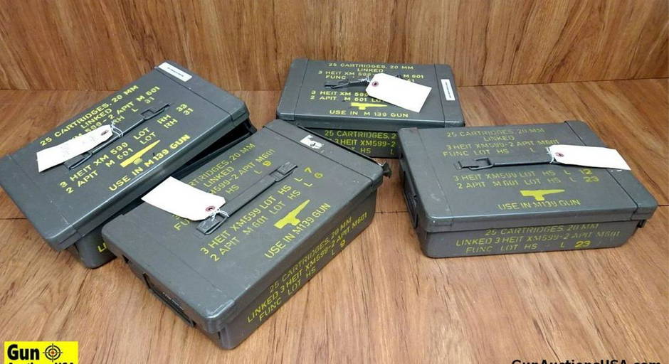 U.s. Military Surplus Ammo Cans . Good Condition. Lot Of 4; M139 Steel ...