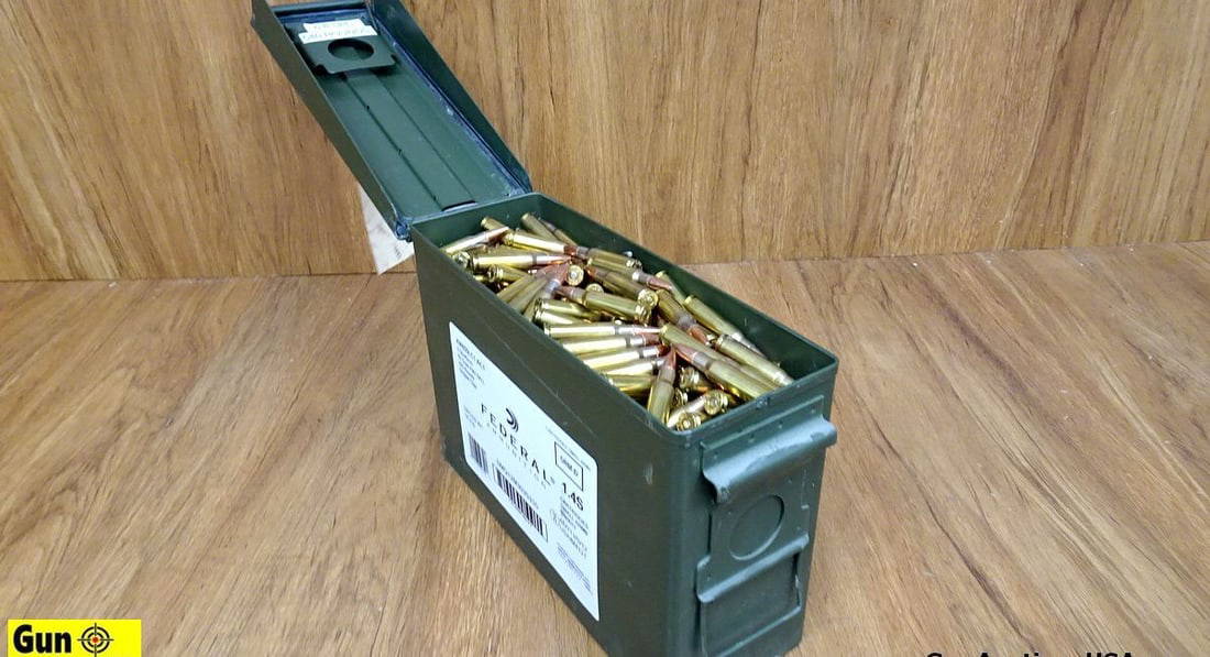 Federal 6.8 Spc Ammo. Approx. 540 Rds, Lead Soft Point, With Steel Ammo ...