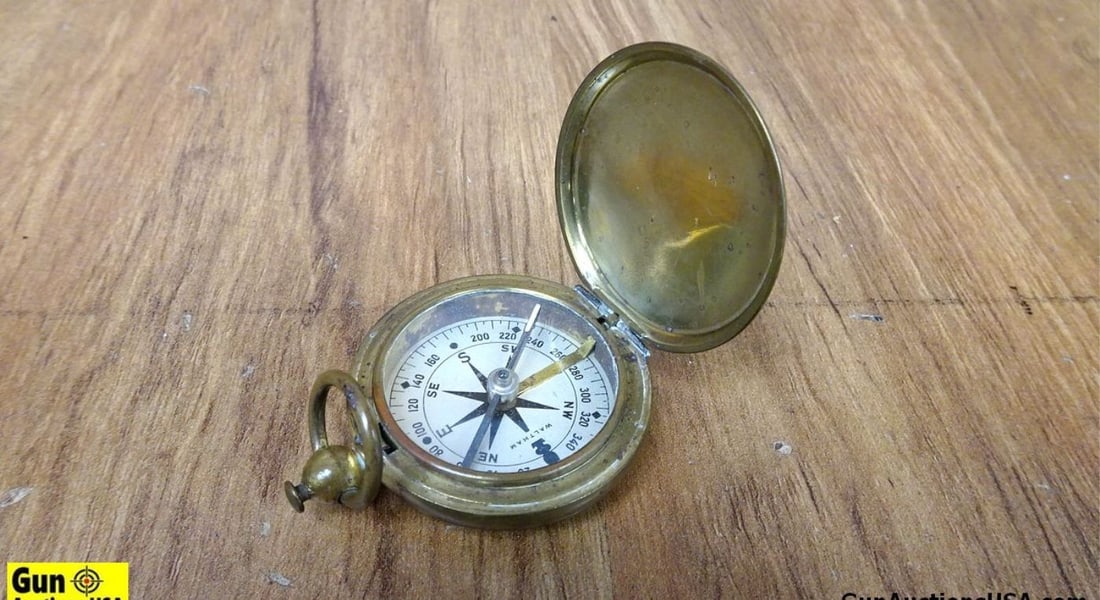 Waltham Collector's Compass. Very Good. Vintage Brass Military Compass ...
