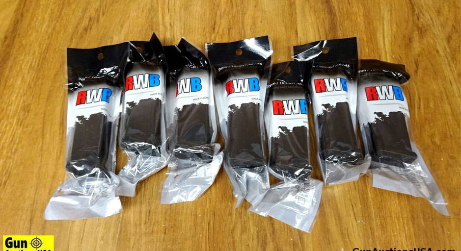 Rwb 9mm Magazines. New. Lot Of 7; One 17 Rd, And Six 15 Rd. Magazines ...