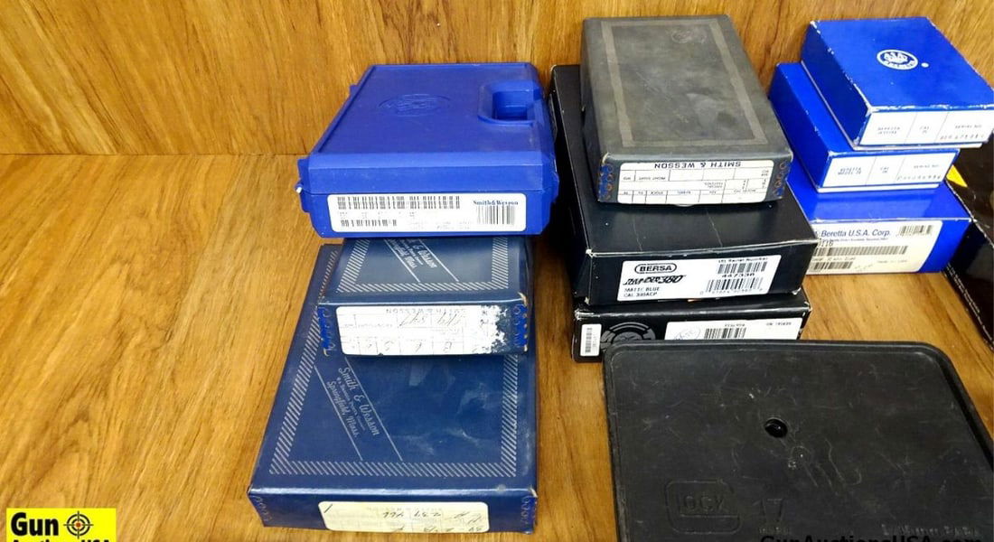Beretta, Bersa, Taurus, Walther, S&w Pistol Boxes. Good. Assorted ...