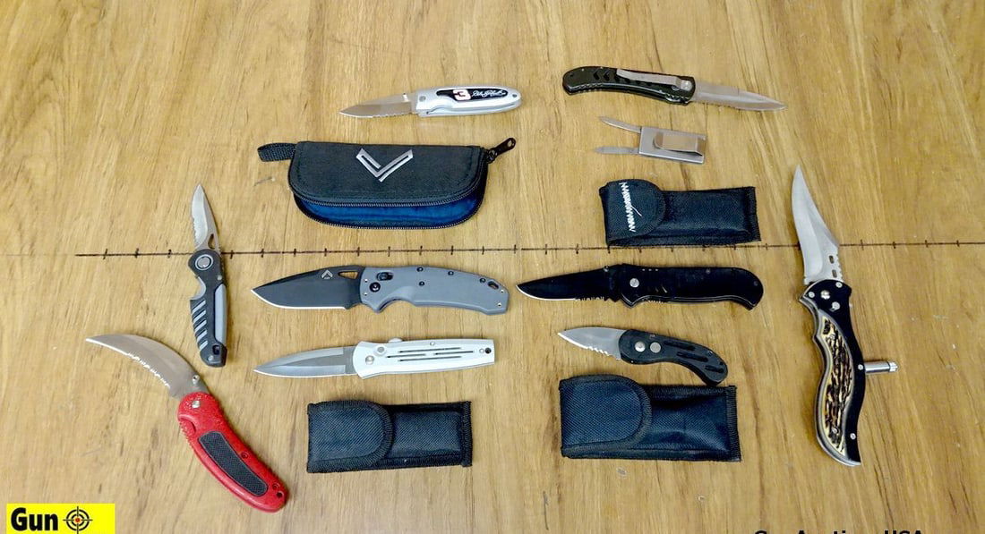 Dale Ernhardt, Usa Super Knife, Hogue, Etc., Knives. Very Good . Lot Of 10: Assorted Folding ...