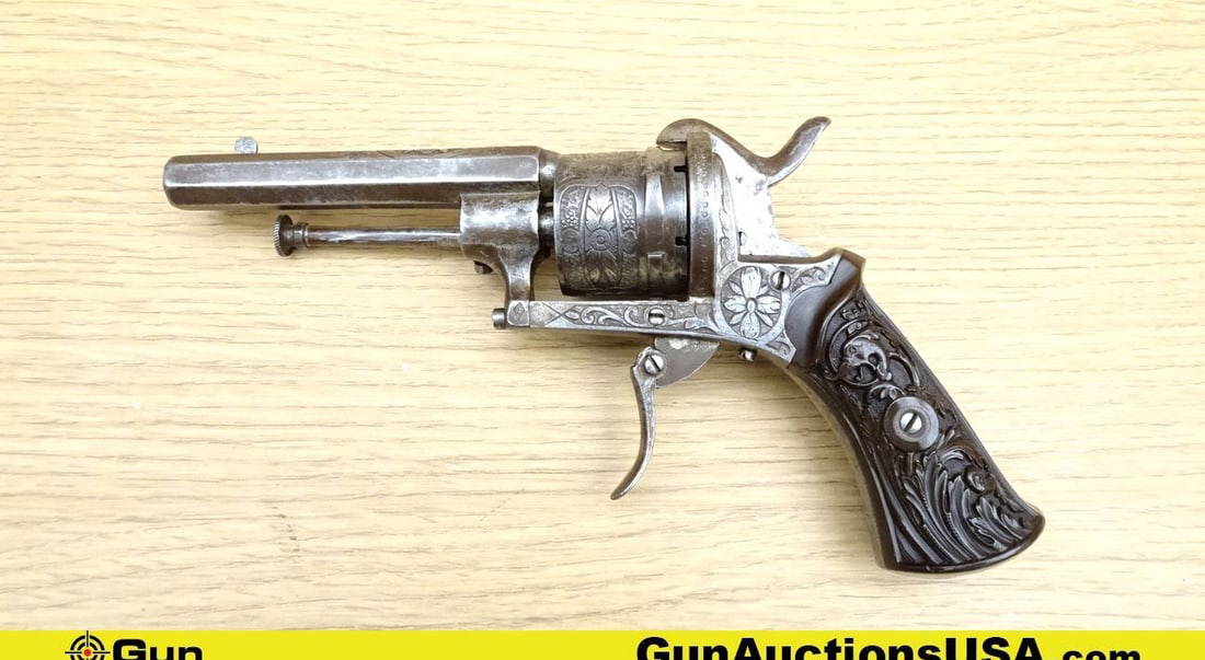 Belgium Lefaucheux Pin Fire 7mm Revolver. Good Condition. 3.25" Barrel ...