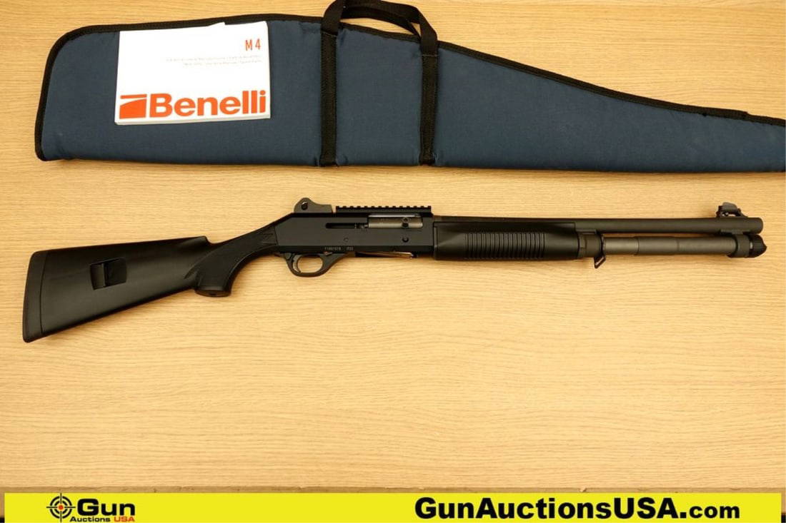Benelli Armi-urbino M4 12 Ga. Shotgun. Very Good. 18" Barrel. Shiny ...