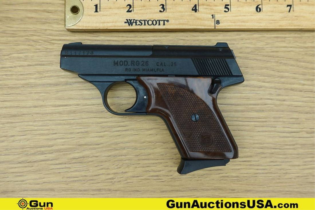 Rg Industries Rg 26 .25 Auto Pistol. Very Good. 2.5" Barrel. Shiny Bore ...