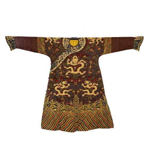 Chinese Kesi Dragon Robe, Qing Dynasty