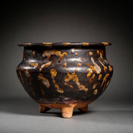 Jizhou Ware Three Legged Furnace, Southern Song Dynasty