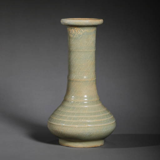 12th 13th Century Long Quan Ware Celadon Glazed Flask, Southern Song ...