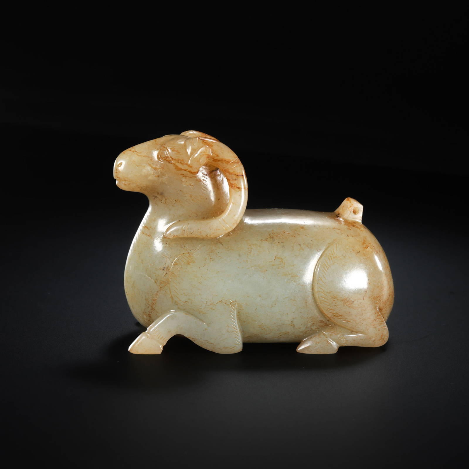 Chinese Han Dynasty Jade Lying Sheep Auction