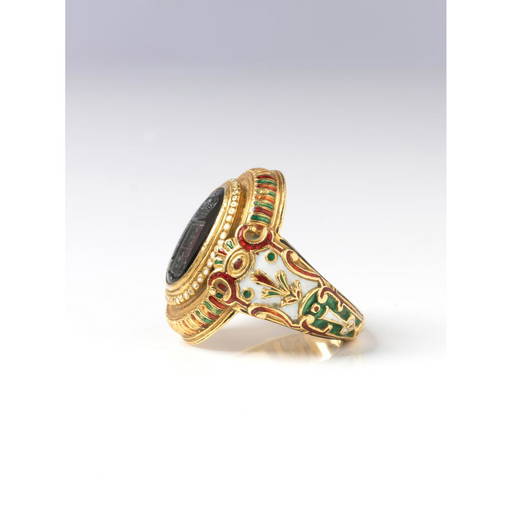 Caroline Murat A Garnet And Gold Signet Ring, Circa