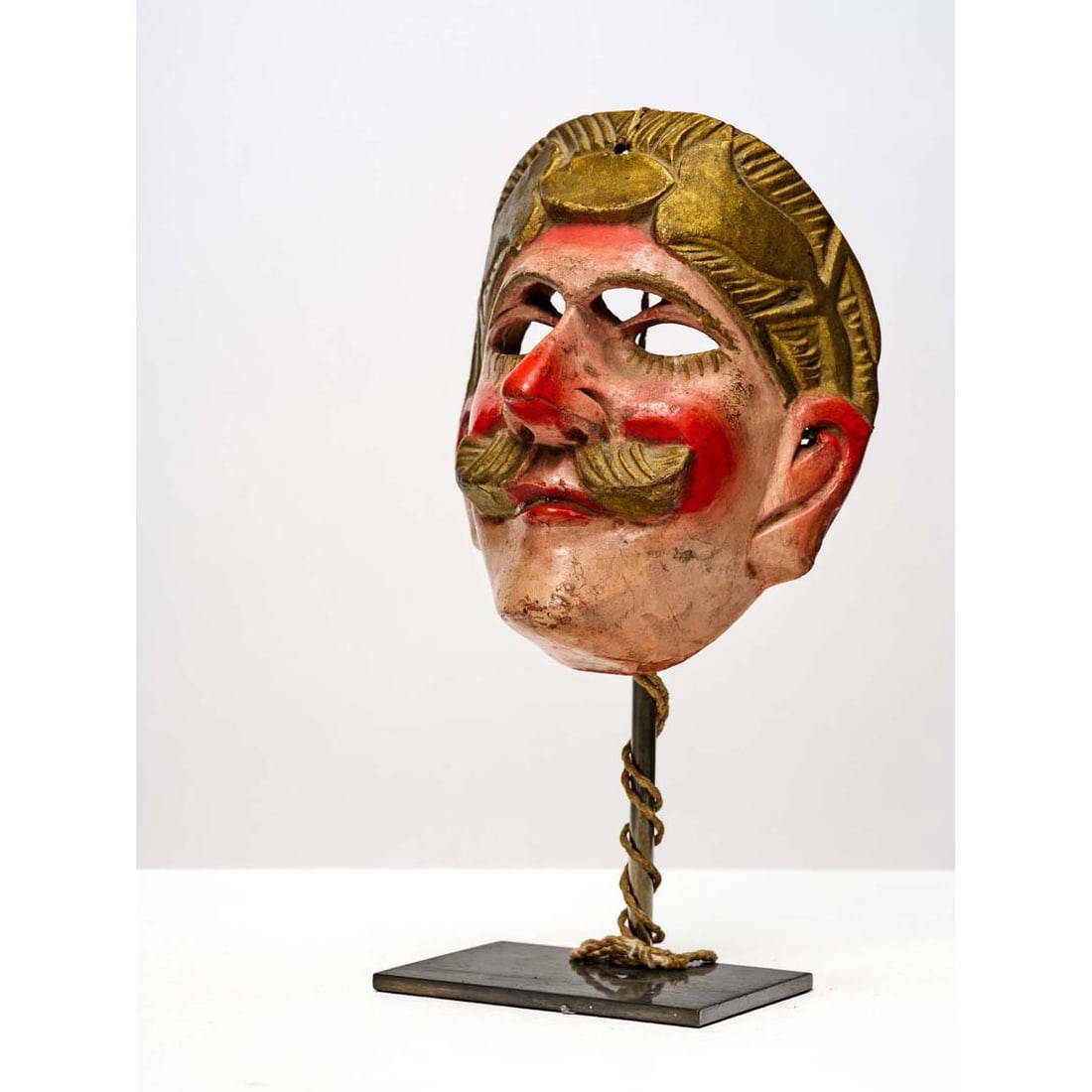 Carnival Mask Mexico Wood And Polychrome Late 19th Century H: 17 Auction
