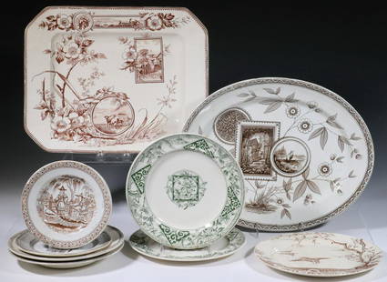 3 19th C. English Transferware Platters