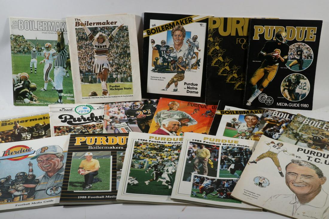 (21) Purdue Football Media Guides & (14) Boilermakers,