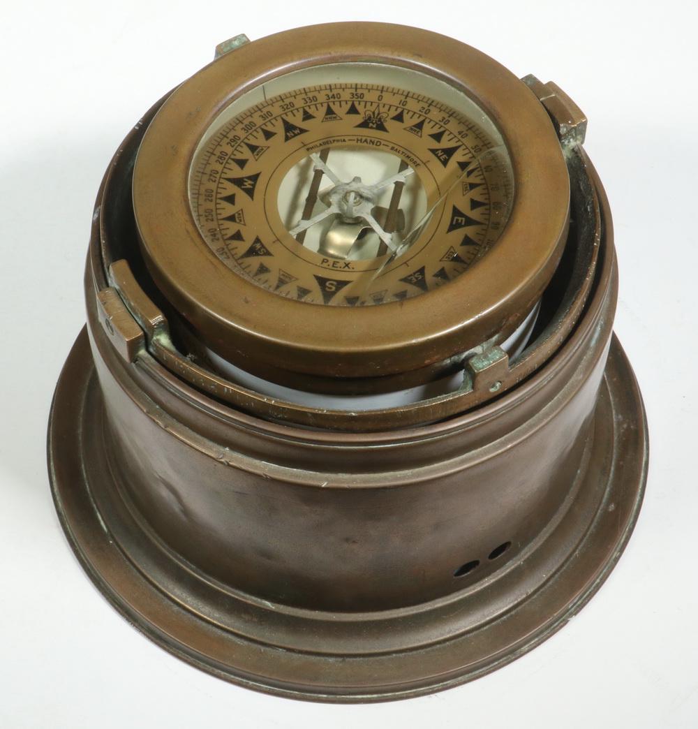 John E. Hand & Sons Gimbaled Ship's Compass