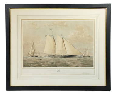 Thomas Goldsworth Dutton Watercolor Of A Ship