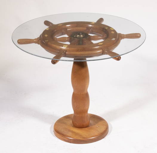 Ship's Wheel Side Table