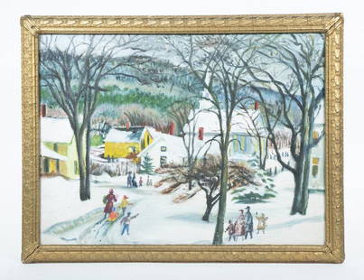 2 Vintage American Folk Art Matchstick Frames