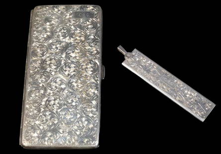 Sterling Cigarette Case & Comb