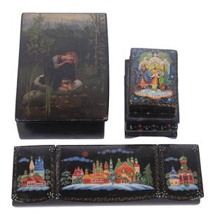 Russian Box With Decoupage & Painted Accents