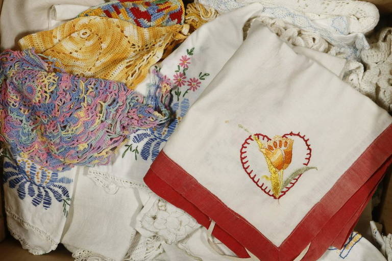 Box Of 1920s Table Linens