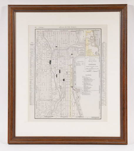 Framed Map Of Chicago