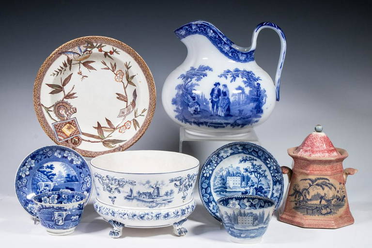 Group Of Victorian Transferware Pottery