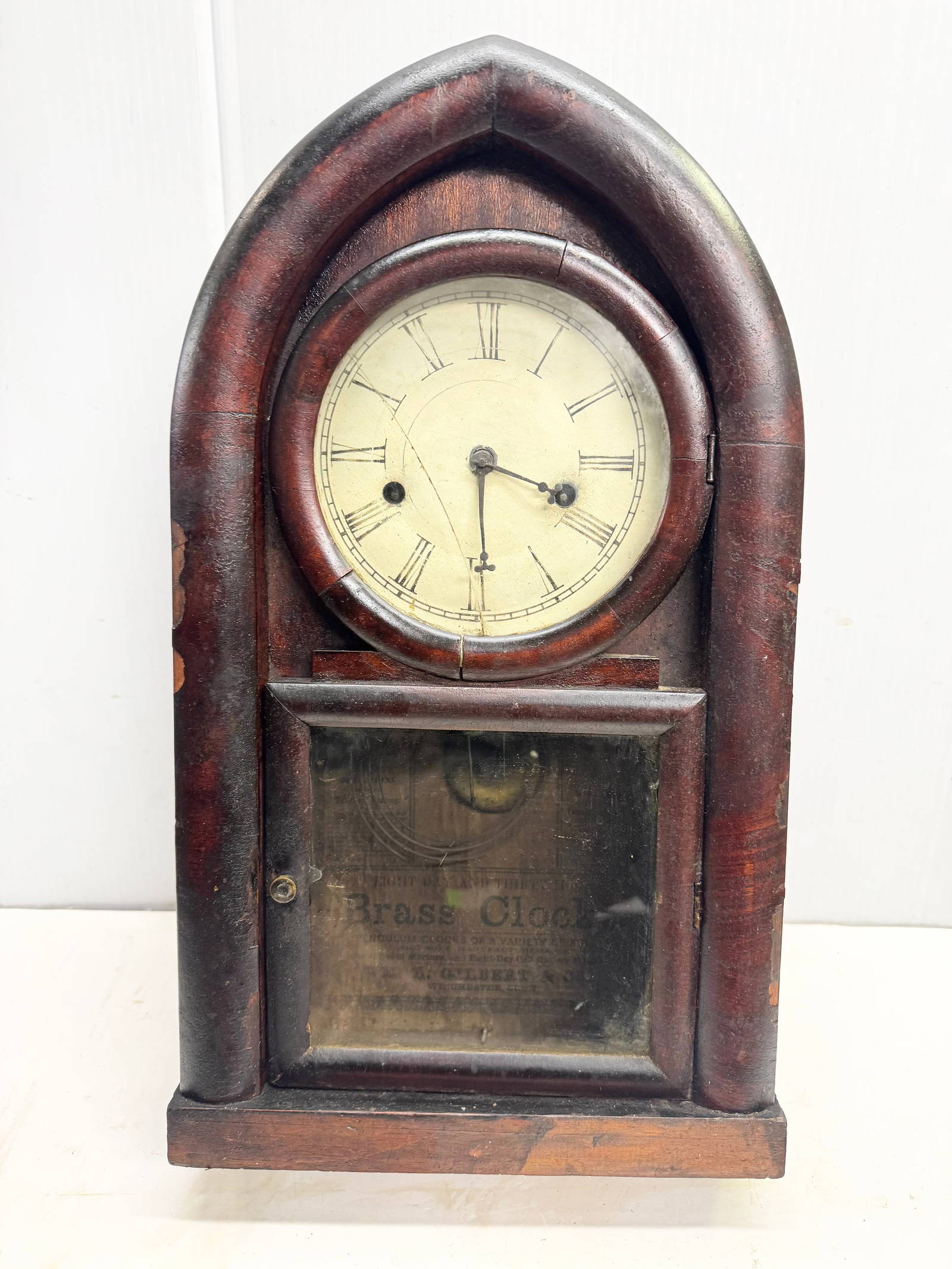 Antique Eight Day And 30 Hour Brass Clock Wm. L. Gilbert & Co. Beehive ...