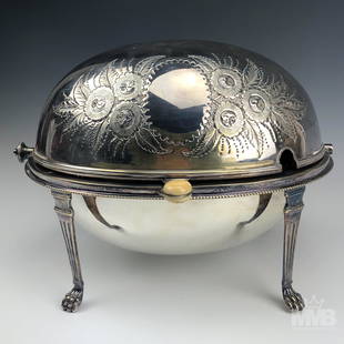 Antique Silver Plated Dome Butter Dish