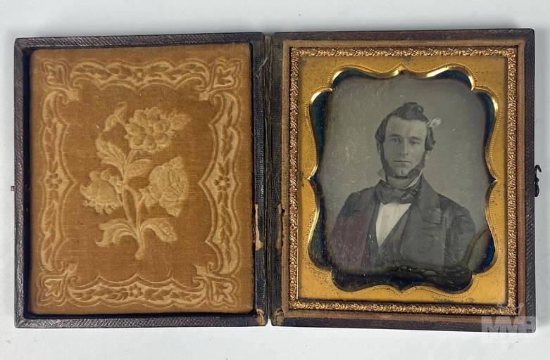 Antique Civil War Era Ambrotype Photograph Glass