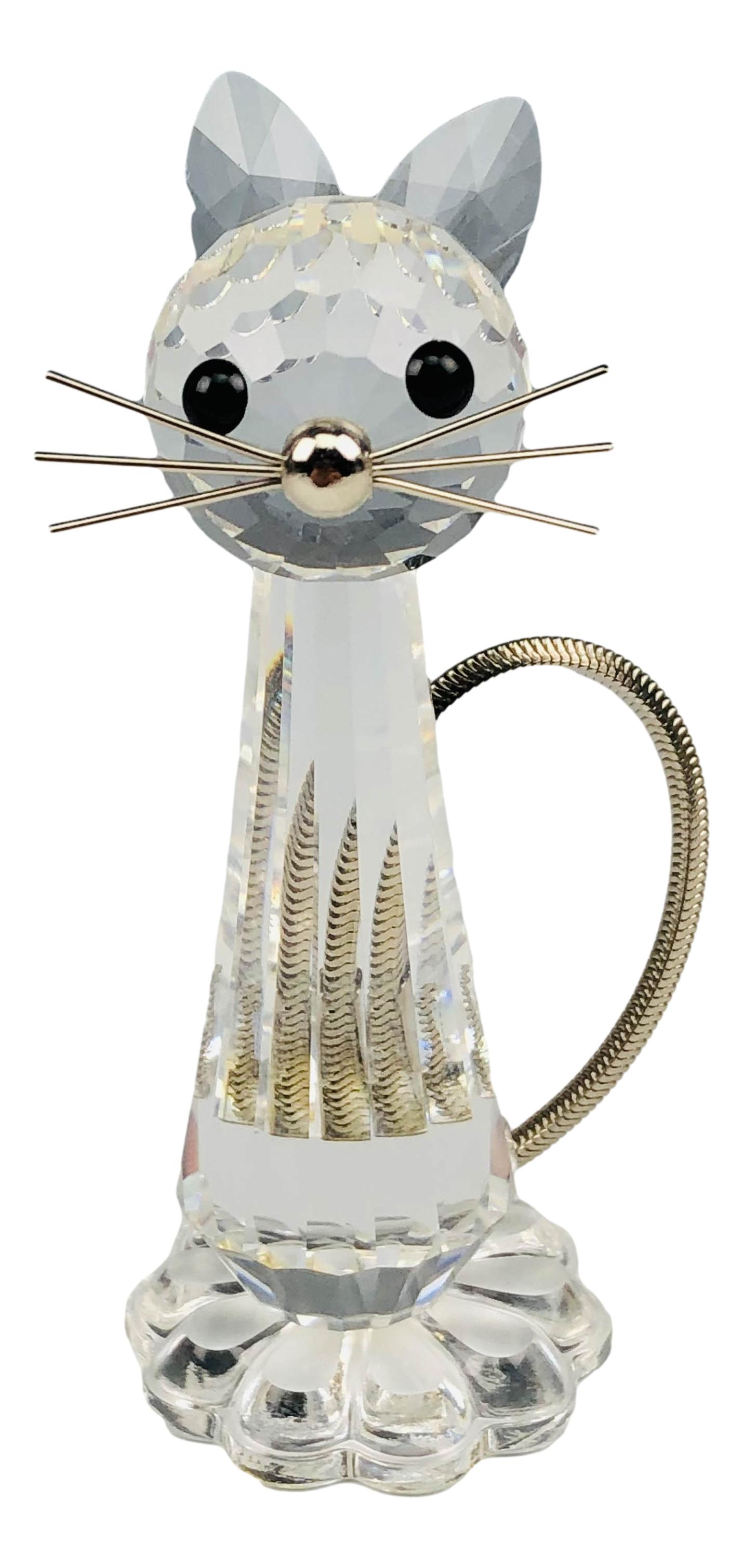 Swarovski Crystal Cat w Chain Tail Figurine 010023 (#0062) on Jun 15 ...