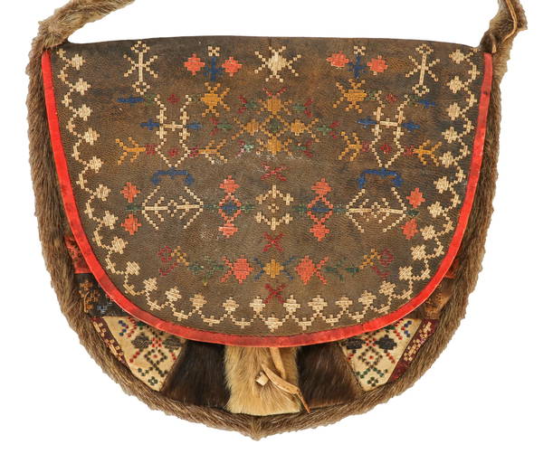 Inuit Alaskan Leather Animal Fur Sewn Purse Bag (#0238) on Jan 11, 2023 ...