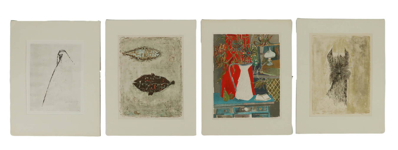 20th Century Modern Litho Lithograph SIGNED 4p LOT (#0336) on Jan 11 ...