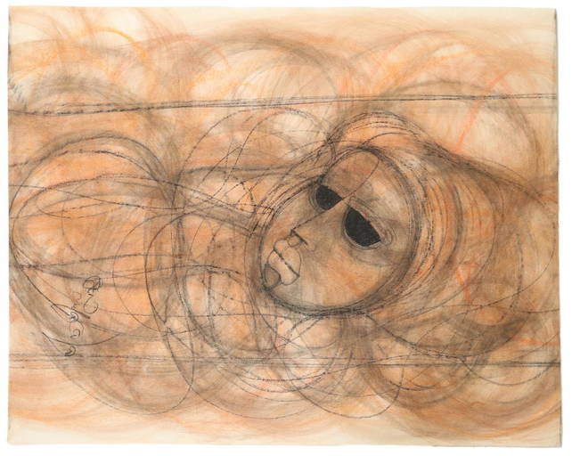 Ben Macala 1938 1997 Faces Charcoal & Oil Drawing