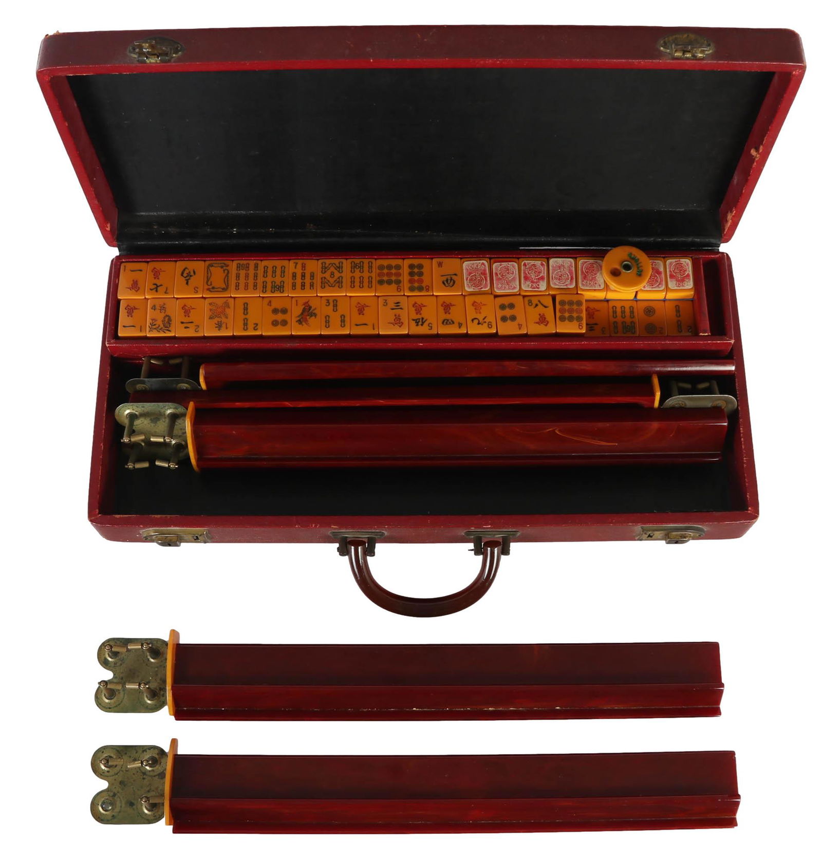 Mah Jong 152 Bakelite Tile 5 Rack Game Set w/ Case - Mar 15, 2023 ...